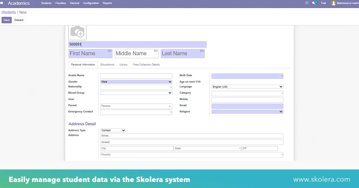 Education Management Information System for modern Schools